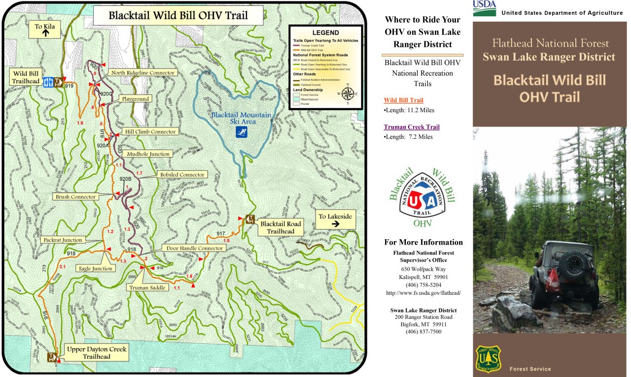 Wild Bill Information/Map - Blacktail Mountain Off Road Adventures